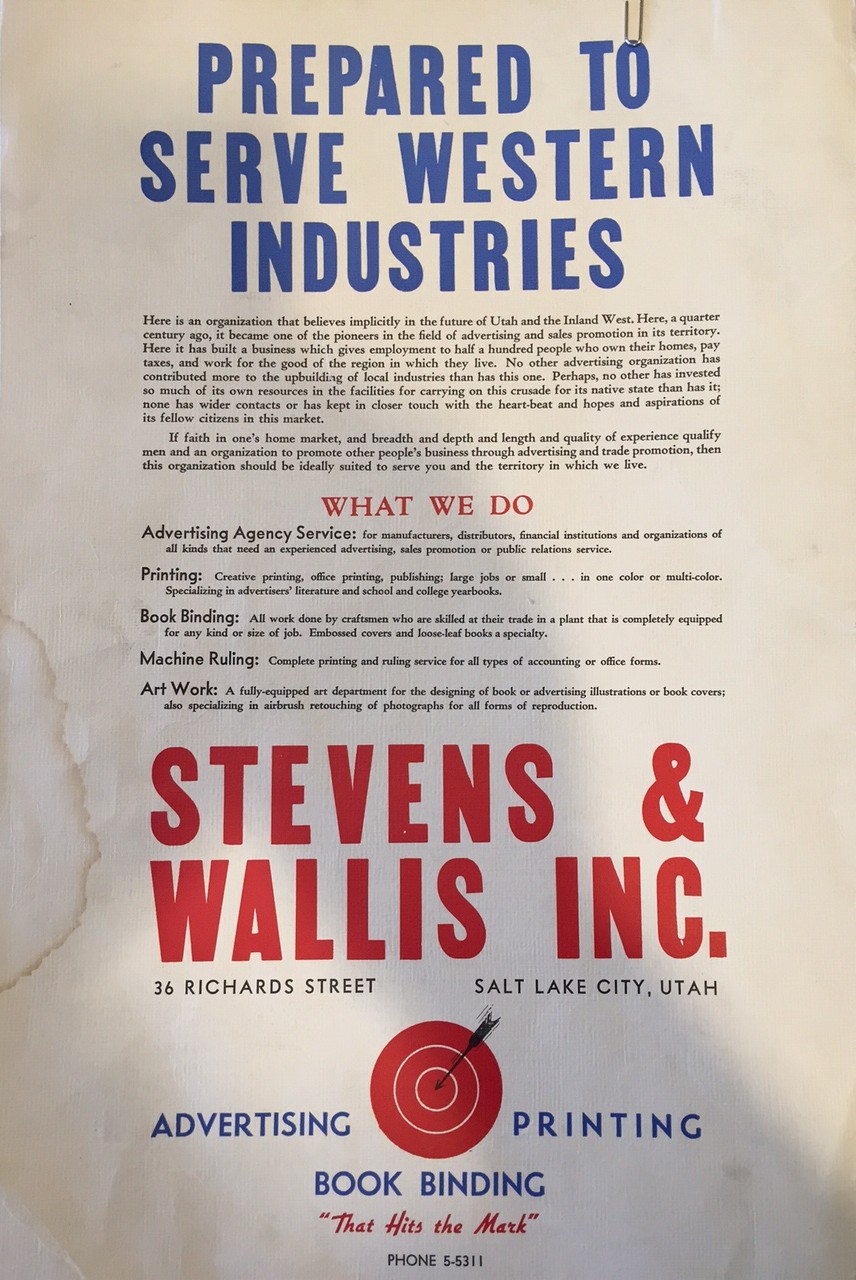 Vintage Stevens & Wallis advertisement from 1909